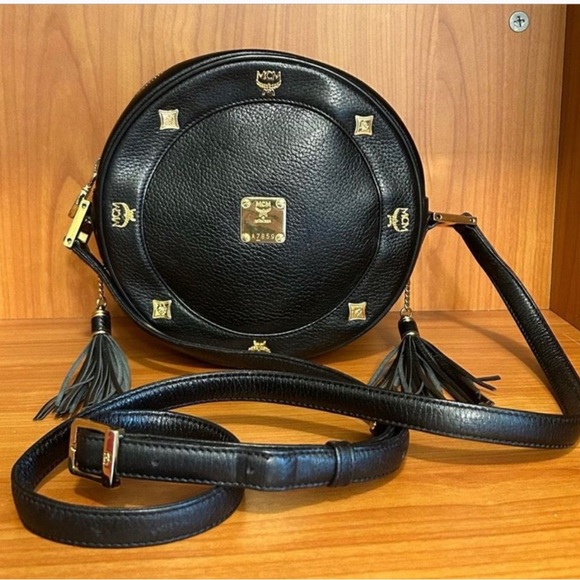 MCM | Bags | Mcm Germany Host Pickblack Studded Tambourine Crossbody ...